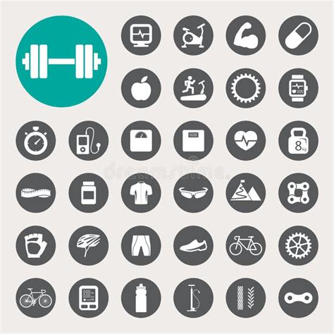 Iconos De Los Deportes Fijados Ilustración Del Vector Ilustración De