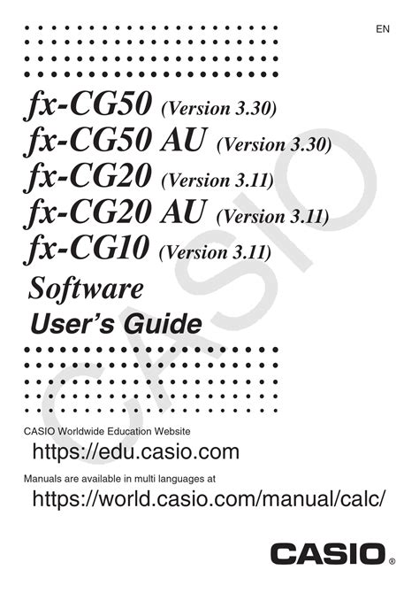 Casio Fx Cg50 Users Guide Key Differences And Basic Operations