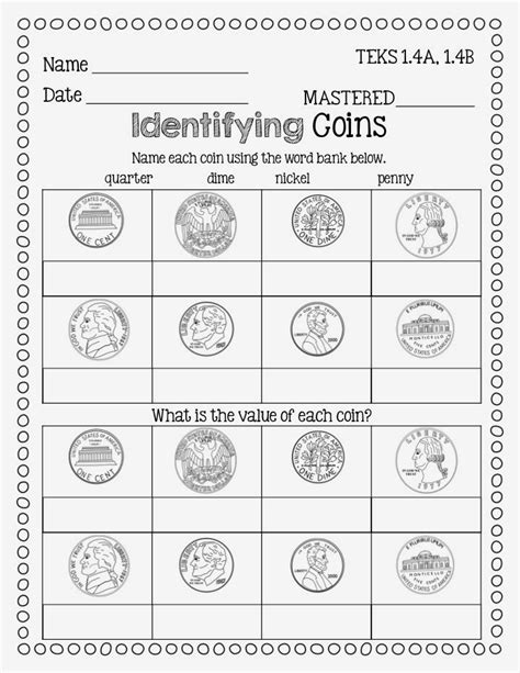 Teaching Coins First Grade