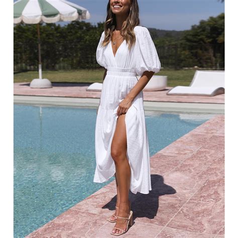 White Beach Dresses Plus Size
