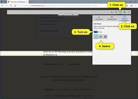 Turn On Or Off Line Focus In Microsoft Edge Reading View In Windows 10