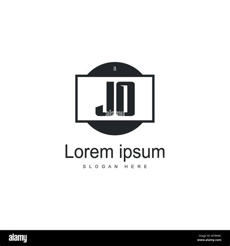 Initial Jo Logo Template With Modern Frame Minimalist Jo Letter Logo