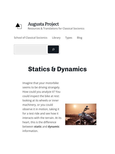 Statics And Dynamics Augusta Project Pdf Force Information