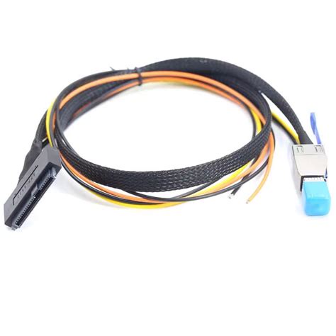 External Mini Sas Hd Sff 8644 To U2 Sff 8639 With 4 Pin Open Power Cable