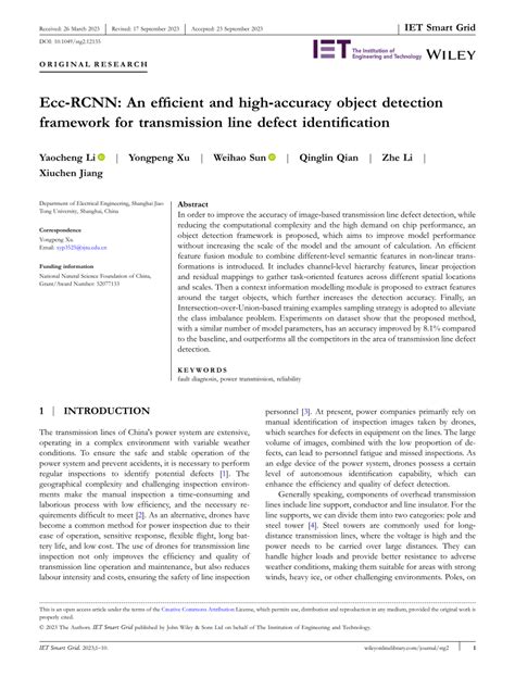 Pdf Ecc‐rcnn An Efficient And High‐accuracy Object Detection