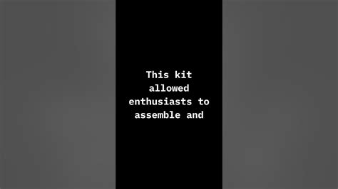 1977 First Microcomputer Kit Tech Revolution Youtube