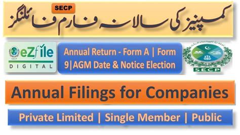 Secp Annual Return Filing For Companies How To File Form A And 29 Under Companies Act 2017