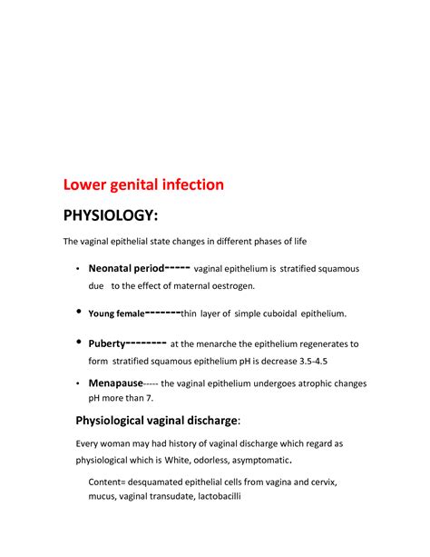 Solution Lower Genital Tract Infection Studypool
