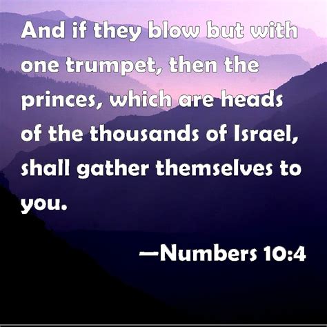 Numbers And If They Blow But With One Trumpet Then The Princes Which Are Heads Of The