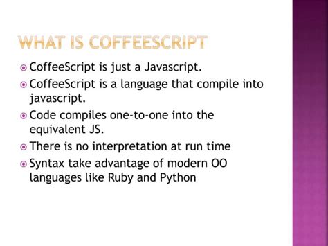 Coffee Scripts With Rails Ppt