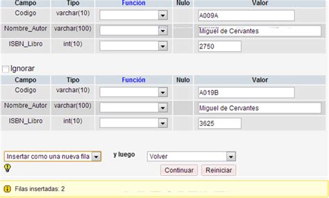 Mysql Registros Usando Sentencias Sql Localhost