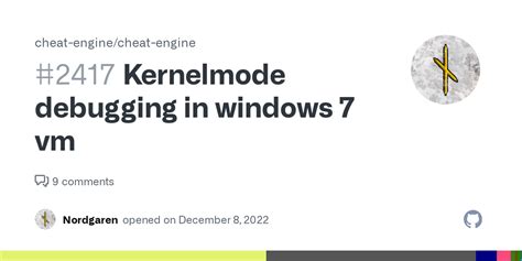 Kernelmode Debugging In Windows 7 Vm · Issue 2417 · Cheat Enginecheat Engine · Github