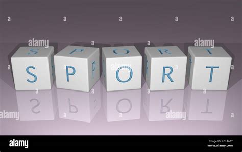 Shiny Sport Built By Cubic Letters From The Top Perspective Excellent