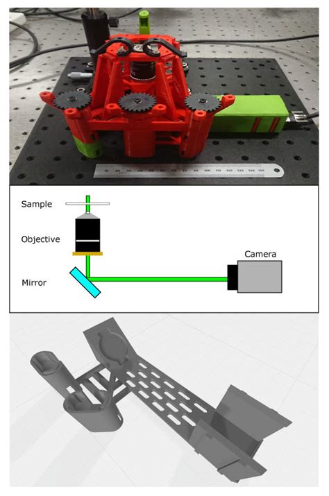 Layout Of Microscope Top Image Of Microscope As Constructed It Is