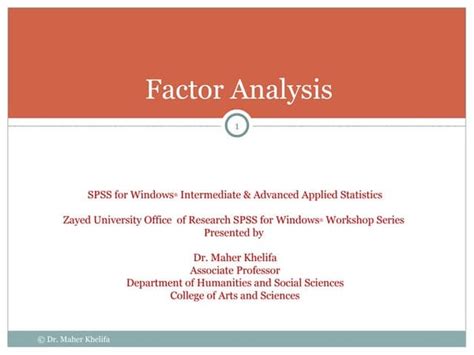 Factor Analysis In Research