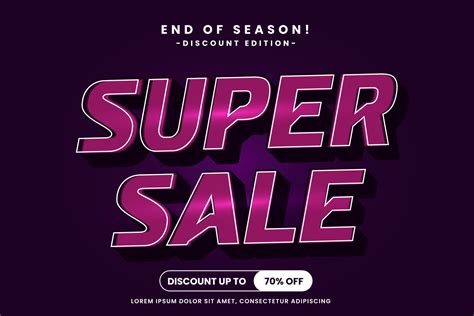 Super Big Sale Big Promo Text Effect 23262782 Vector Art At Vecteezy