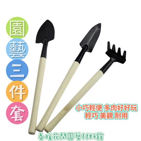 現貨 園藝工具三件套 盆栽工具 多肉植物種植工具 鏟子 鐵楸 鐵耙 鬆土 花園種植 多肉 園藝工具組 春暖花開園藝材料 蝦皮購物