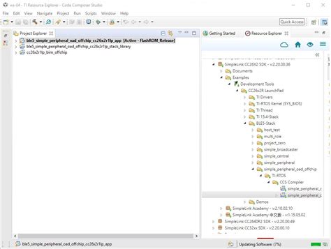 Ccs Cc R Simplelink Cc X Sdk In Project Example Ble