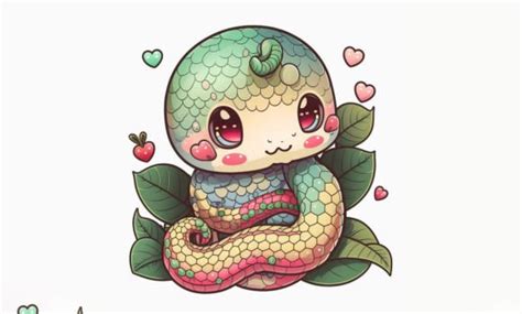 Cute Python Kawaii Clipart Graphic By Poster Boutique · Creative Fabrica
