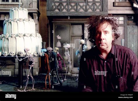 On The Set Tim Burton Corpse Bride 2005 Directed By Tim Burton