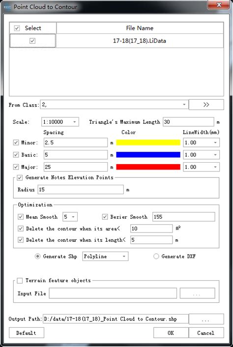 Point Cloud To Contour · Lidar360 User Guide