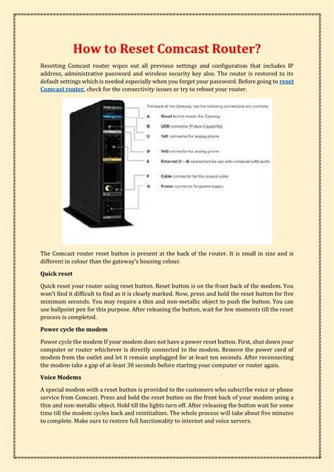 Ppt How To Reset Comcast Router Powerpoint Presentation Free