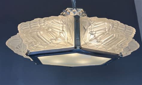 Proantic Exceptionnel Plafonnier Art Déco Paire Dispo à 6 Cub
