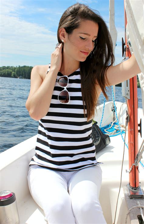 What To Wear Sailing Banana Republic Rugby Stripe Tank Top