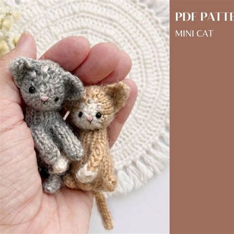 Mini Tiny Rabbit Knitting Pattern Only English Pdf Etsy