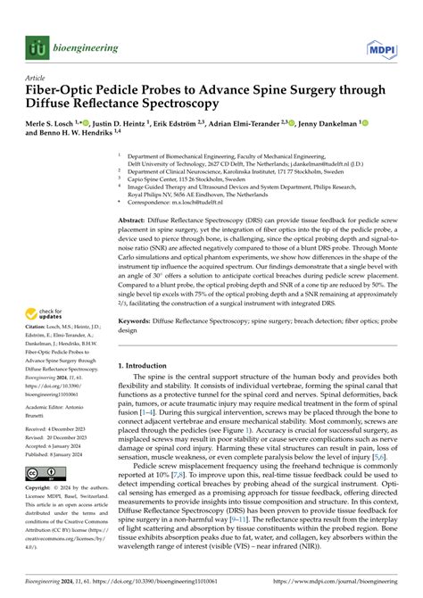 Pdf Fiber Optic Pedicle Probes To Advance Spine Surgery Through