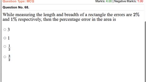 Question Type MCQMark S 4 00 Negative Mark S 1 00Question No 68