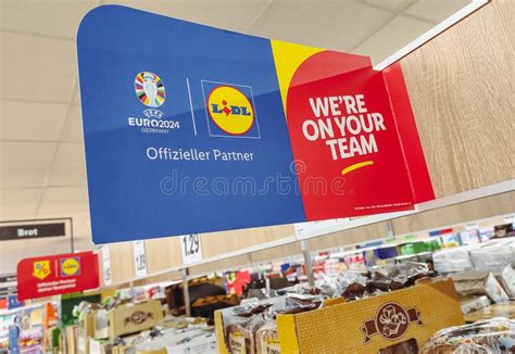 Advertising Banner Lidl Official Partner Of Uefa Euro 2024 Editorial Photo Image Of National