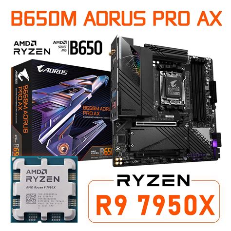 Am5 마더보드 Ddr5 기가 바이트 B650m Aorus Pro Ax Amd Ryzen 9 7950x 메인 보드 B650 Amd Ryzen 7000 시리즈 프로세서 지원