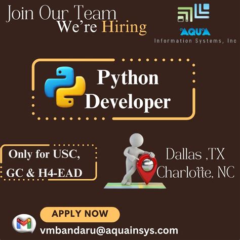 c2c hiring requirement c2crequirement hiringc2c pythondeveloper