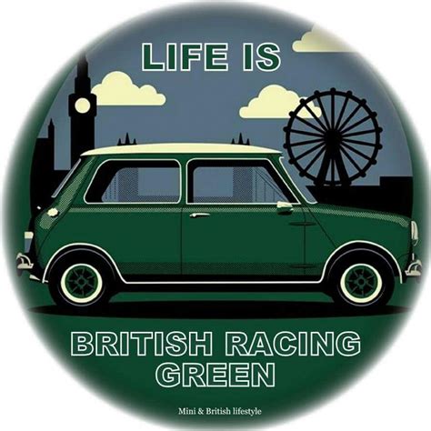 Classic Mini Cooper In British Racing Green