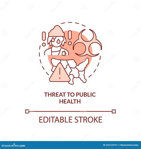 Threat To Public Health Terracotta Concept Icon Stock Vector Illustration Of Virus Pandemic
