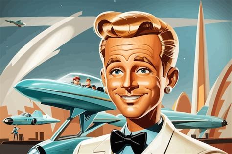 George J Jetson Is A Fictional Character Illustration Cartoon Premium Ai Generated Vector