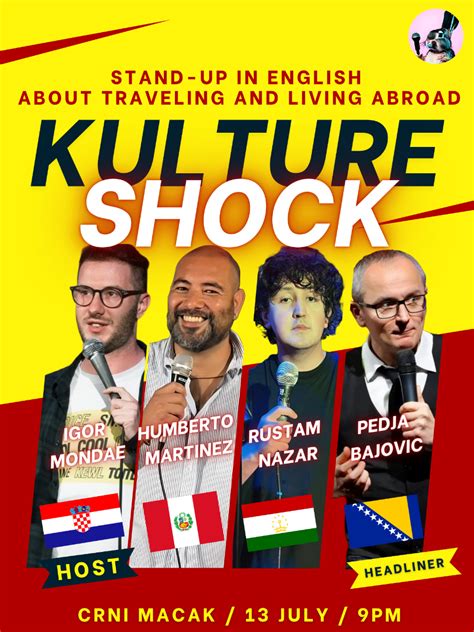 Tickets For Kulture Shock Stand Up In English Crni Mačak Zagreb