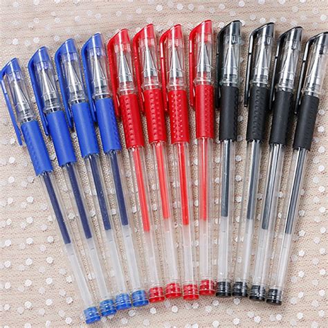 Mua Bút bi bút gel 0 5mm cao cấp mực đều 2 ngòi bút nước xanh đen đỏ