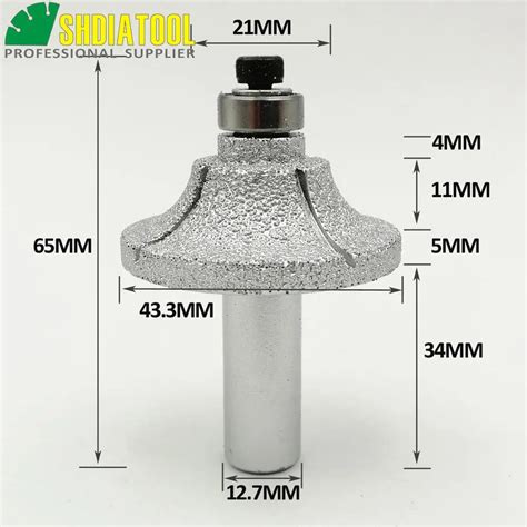 Shdiatool No31 Vacuum Brazed Diamond Router Bits With 12 Shank For