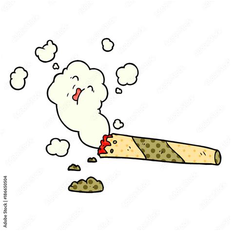 Cartoon Smoking Cigarette Stock Vector Adobe Stock