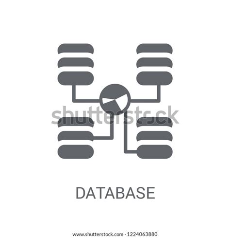 Database Interconnected Icon Trendy Database Interconnected Stock