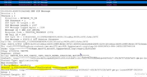 unallocated unassigned number error core telecomhall forum