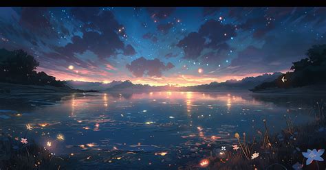 Aiイラスト 【フリー背景素材】幻想的な湖イラスト素材集【ai生成作品】 ゴリラの素材屋さんのマンガ Aiart フリー素材 著作