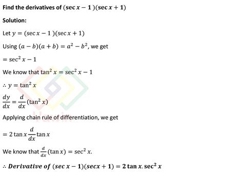 Find The Derivatives Of Secx 1secx1 Yawin