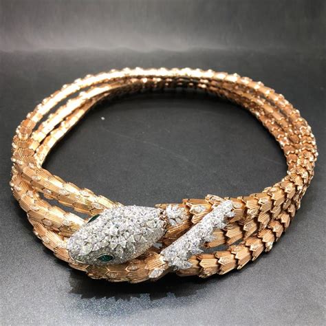 Bvlgari High Jewellery Serpenti 18k White Gold Full Pave Diamond