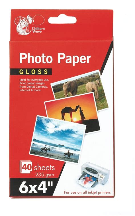Chiltern Wove Photo Paper Gloss 235gsm 6x4 40 Sheets Falcon Computers
