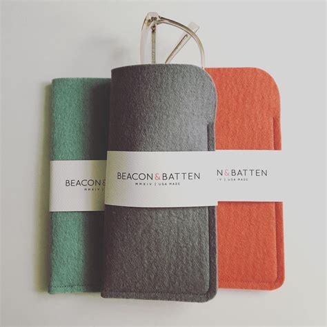 Wool Felt Simple Eyeglass Case Assorted Colors Etsy