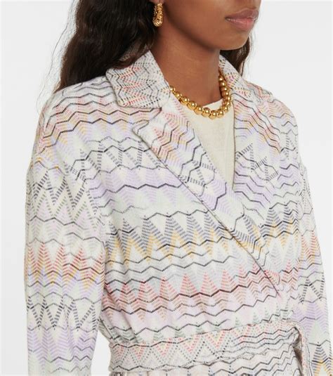 Missoni Zig Zag Wool And Cotton Coat Missoni