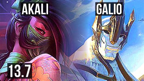 Akali Vs Galio Mid Quadra Legendary 400 Games 1534 Kr